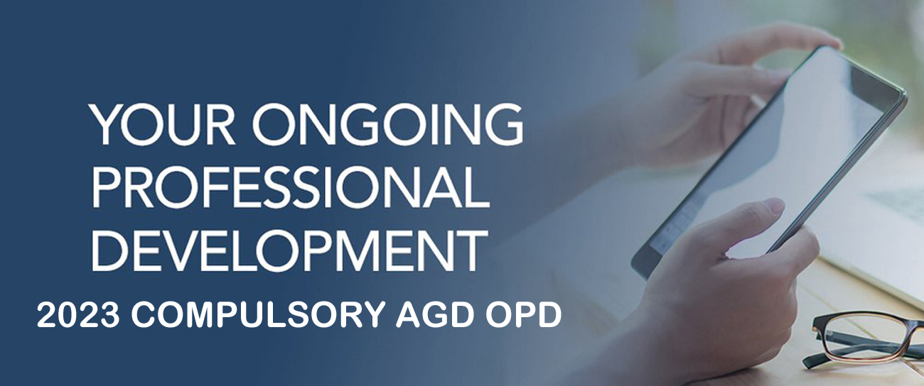 PD AND AGD OPD WORKSHOPS OFFERED VIA ZOOM